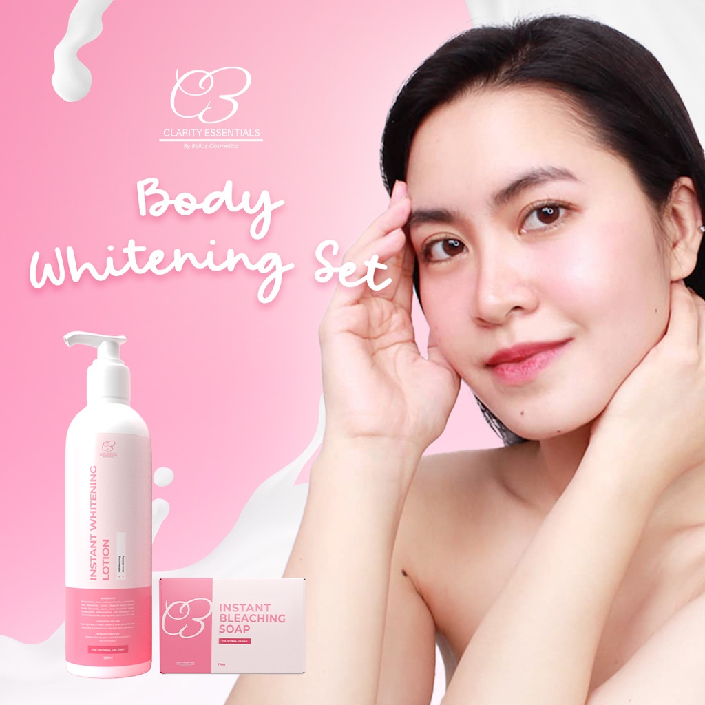 Body Whitening Set | Instant Whitening Lotion & Bleaching Soap ...