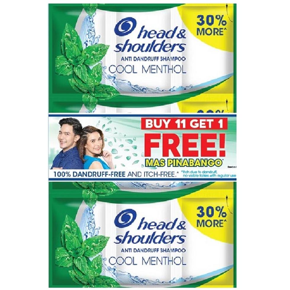 Head & Shoulders Shampoo Anti-dandruff Cool Menthol 12ml 11+1 | Shopee ...
