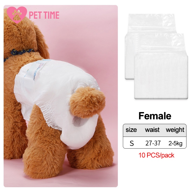 Male &Female Dog Diaper by 10pcs/Bag Disposable Diaper Pets Dogs Cats ...