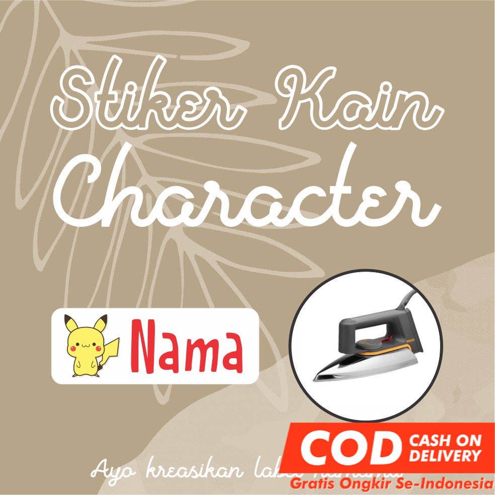 Ironing Clothes Cloth sticker label Name Screen Printing Character ...