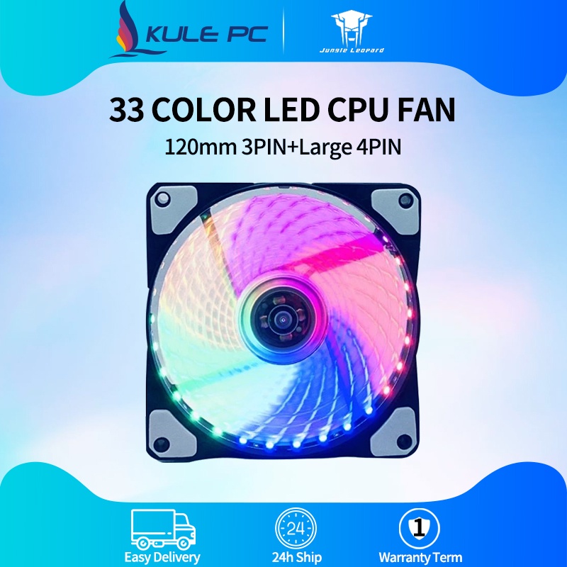 [Ready Stock] LED Cooling Fan Desktop PC CPU Fan 120mm 12V RGB MULTI ...