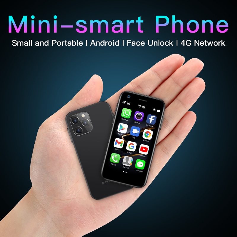 Mini Mobile Phone 4G Smartphone, 4GB +64GB, 3" Smartphone Android 10.1 ...
