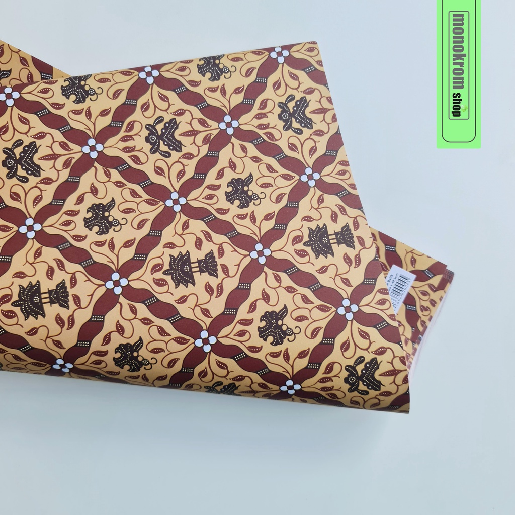 Sansan Wawa Gift Paper with Brown Diamond Motif Batik - Wrapping Paper ...