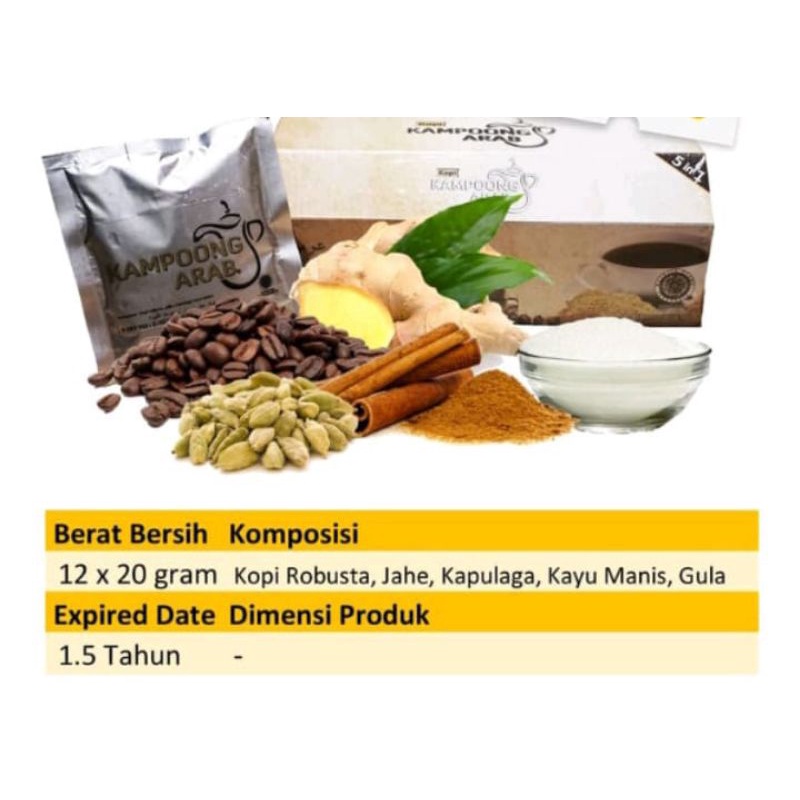 Arabic Coffee Sachet I Coffee Kampoeng Arabic Sachet 20gr Plus Sugar ...