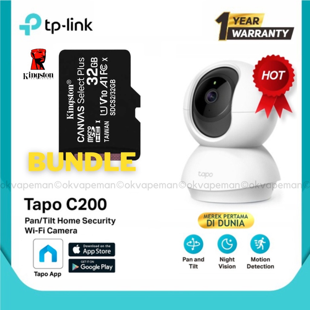Wi-Fi Camera IP Camera TP-LINK Tapo C200 Pan Tilt Home Security ...
