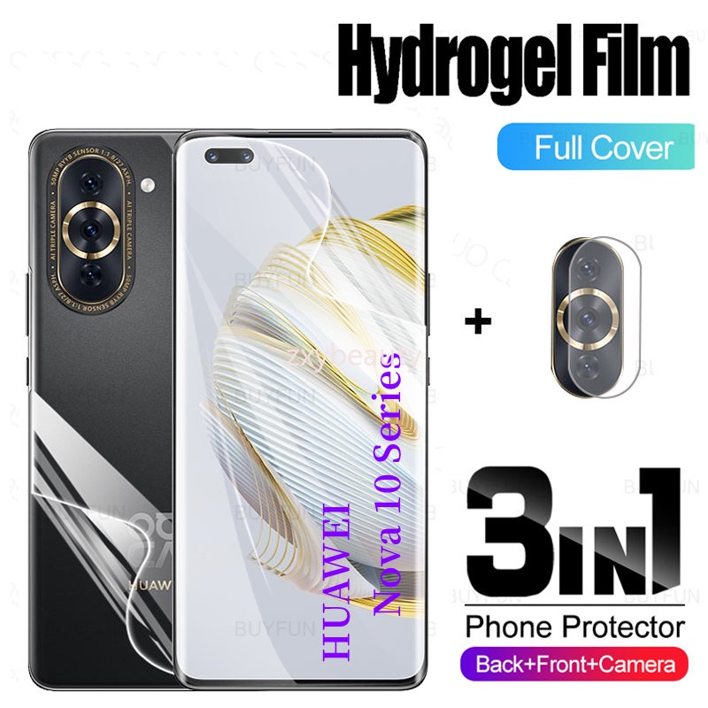 3in1 Soft Hydrogel Film For HUAWEI Nova 10 Pro 10Pro 11i 11 11Pro Back Film For Nova10 Nova11 ...