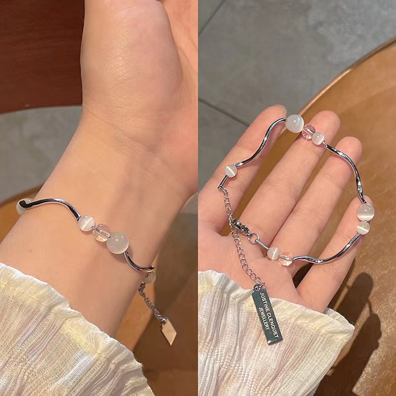 Cool Atmosphere Opal Beaded Tassel Bracelet Female ins Niche Design ...