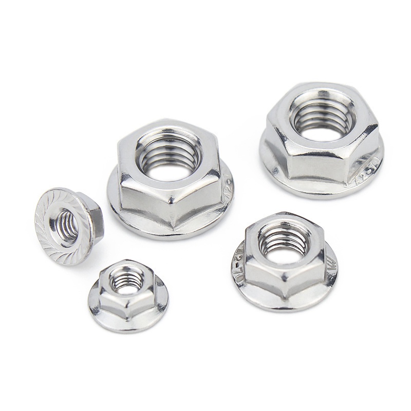 5 Piece Reverse Thread A2 Flange Nut Stainless Steel M5 M6 M8 M10 ...