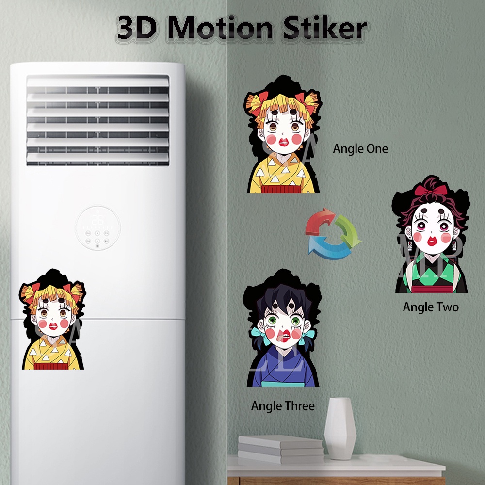 Tanjirou Zenitsu Inosuke Demon Slayer 3D Motion Stickers Self-adhsive ...