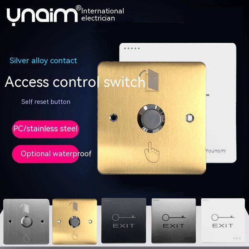 86 Type Concealed Access Control Switch 304 Stainless Steel PC Panel ...