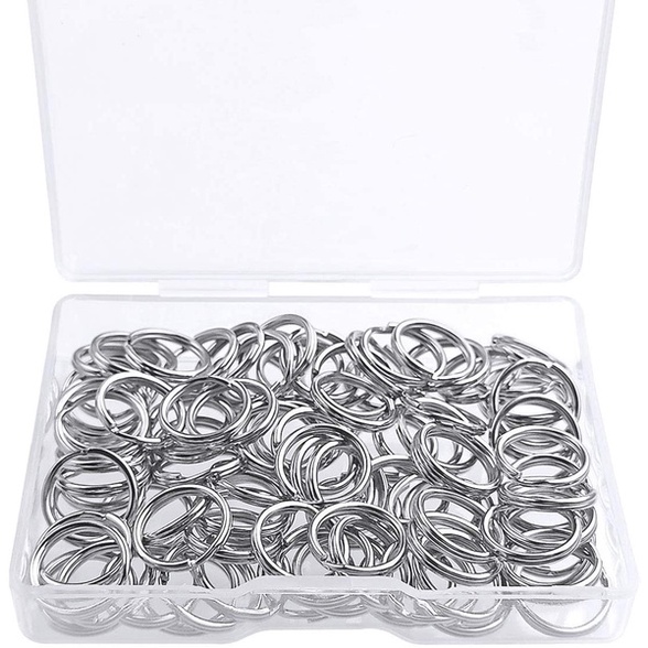 100 Pcs Split Ring, Small Key Rings Bulk Split Keychain Rings DIY Craft ...