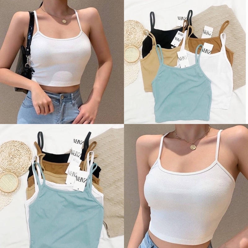 Cami Lounge spaghetti crop top for women | Shopee Philippines