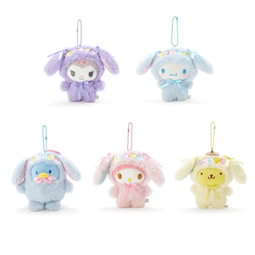 10cm Cartoon Kawaii Easter Bunny My Melody Kuromi Cinnamoroll Purin Dog ...
