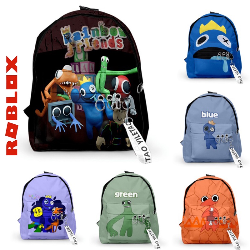 Roblox Rainbow Friends Cartoon Backpack Kids Rucksack Students ...