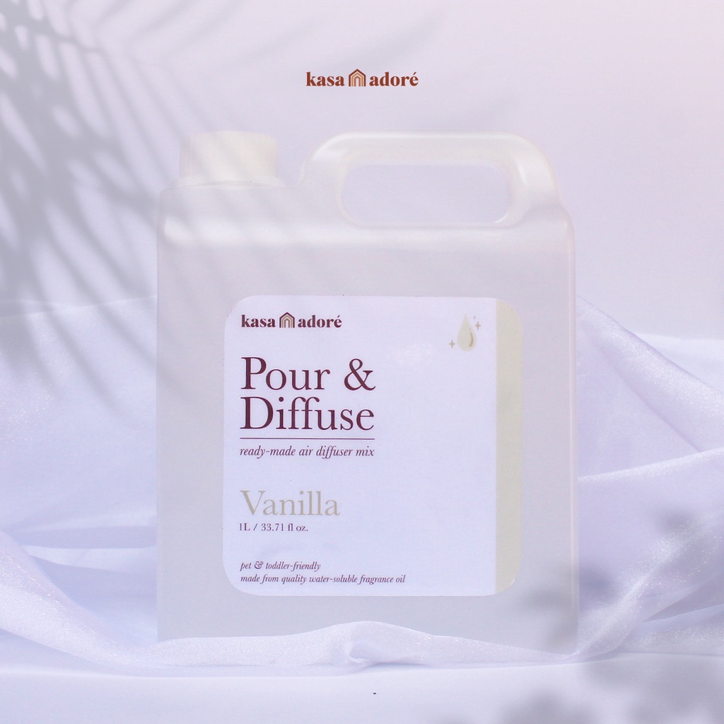 Kasa Adore | WHITE TEA & GINGER | Pour and Diffuse Ready Made Diffuser ...