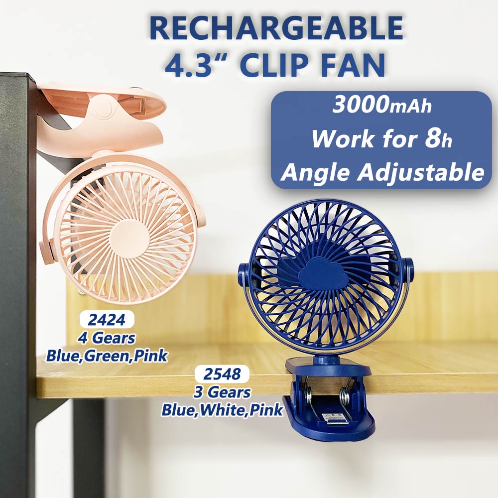 【Hot sale】Portable Mini Fan Rechargeable Fan Clip Electric Fan Not ...