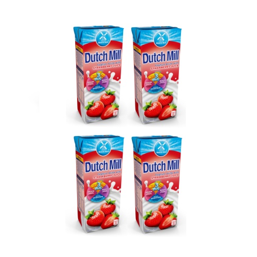 Dutch Mill Yoghurt Drink Strawberry Juice 180ml 4 pieces | Shopee ...