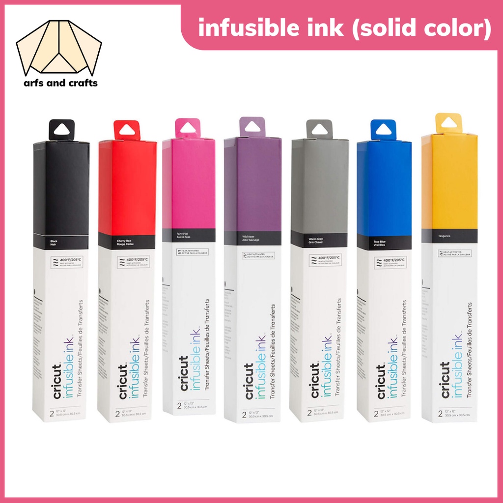 Cricut Infusible Ink™ Transfer Sheet, SOLID COLORS 12x12 (2 Sheets/Pack ...