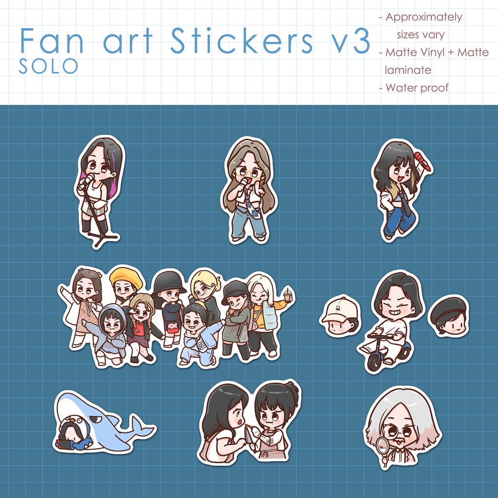 (SOLO) fan art stickers v3 | Shopee Philippines