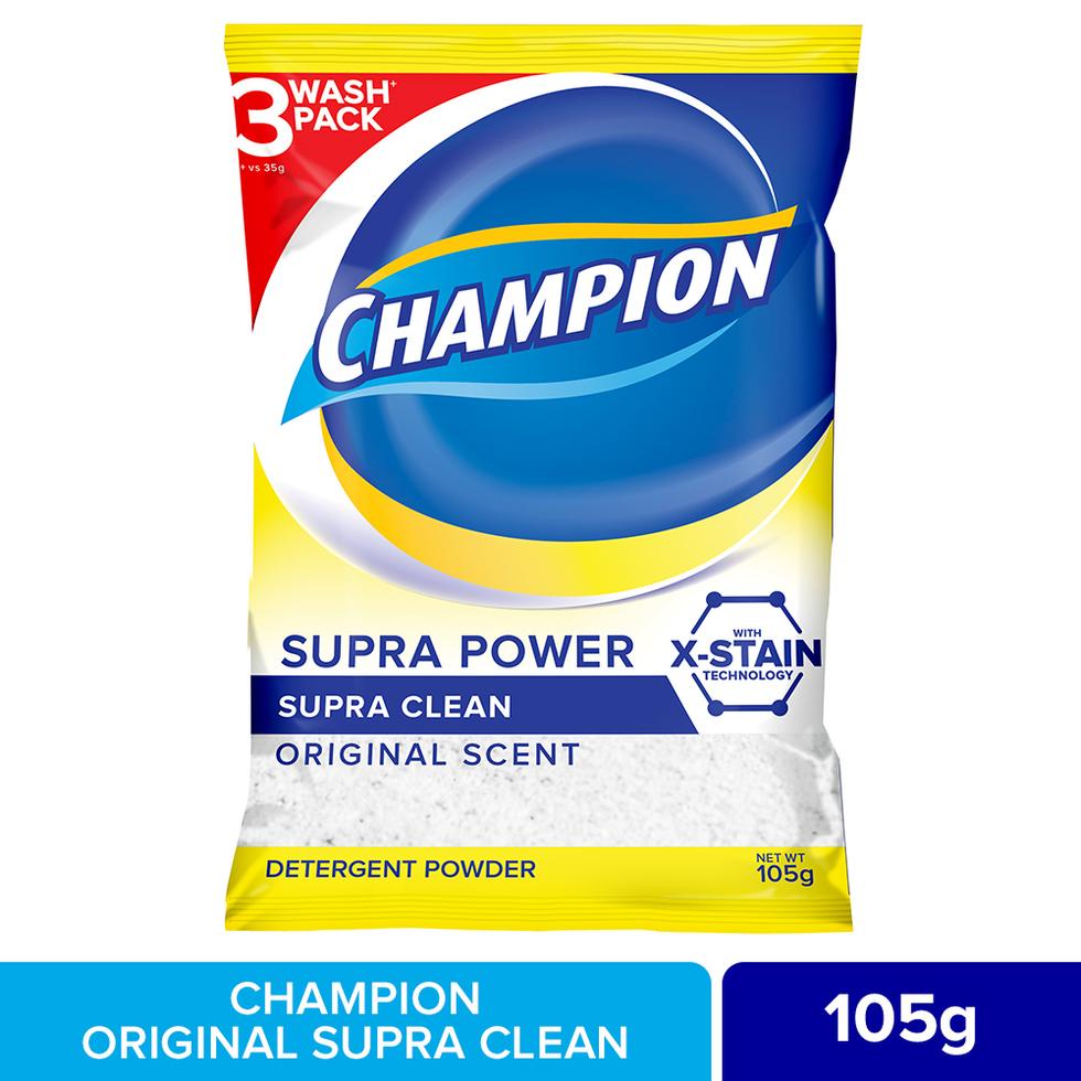 Champion Laundry Detergent Powder Sachet Original Supra Clean 105g 6pcs ...