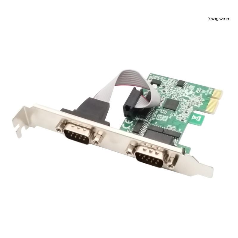 【CH*】 2 Port Serial PCI-E COM Controller Card PCI-e to RS232 DB9 Com Adapter Converter High ...