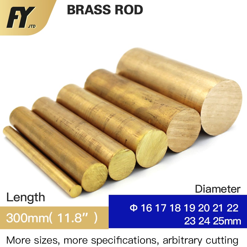 FUYI brass rod Φ 16-25mm diameter 300mm length High Quality Straight ...