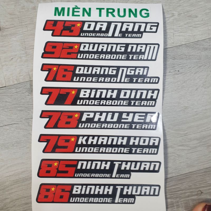 Central Region Underbone province stamp 14cm Da Nang, Quang Nam, Quang ...