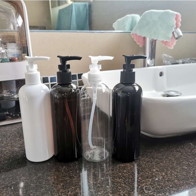 200ml 300ml 500ml Plastic PETG Slim Shampoo Lotion Pump Bottle Lotion Press for Bath Soap with ...