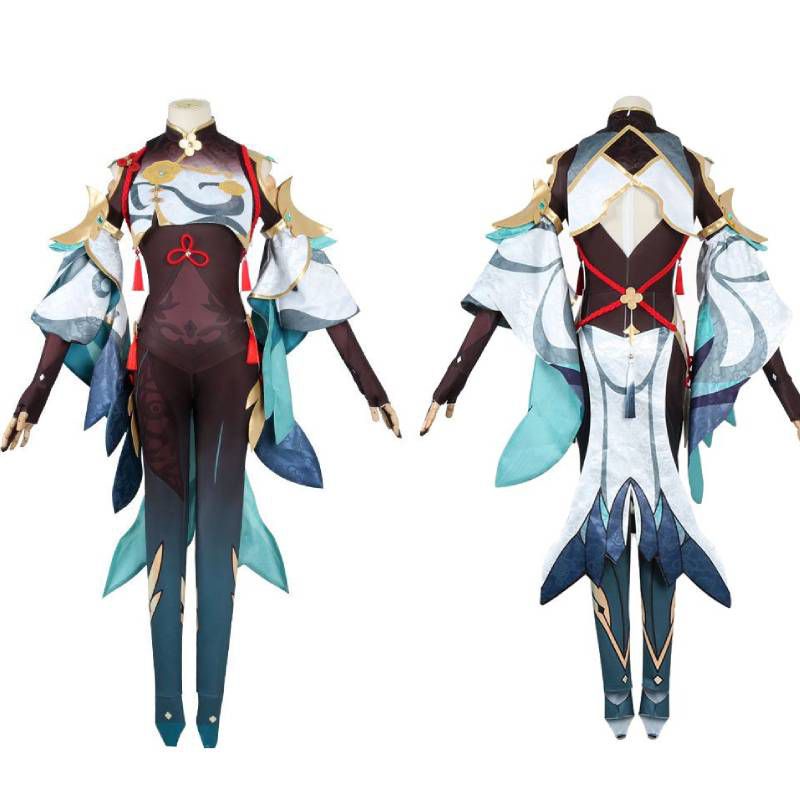 Shenhe Cosplay Game Genshin Impact Costume Shenhe Jumpsuit Wig Shen He ...