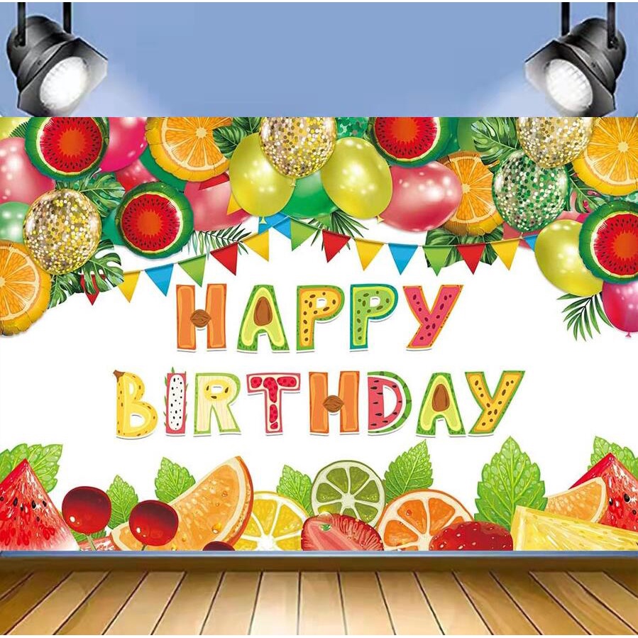 4x3ft Tropical Fruit Theme Photography Background Fruit Balloon ...