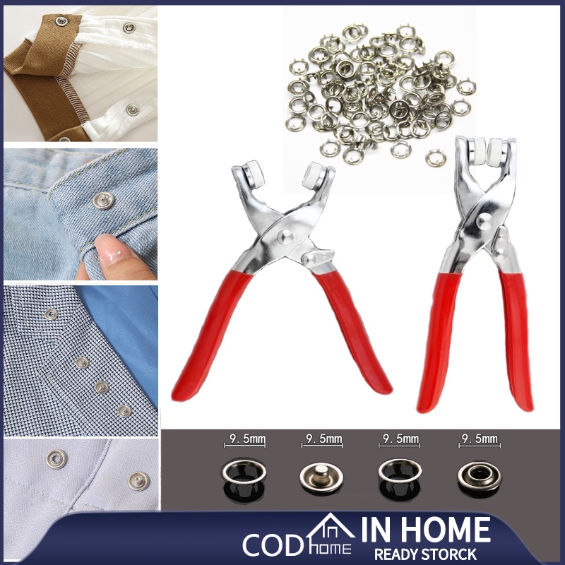Snap Button Pliers Fastener Press Stud Button Fixing Tool Sewing Craft ...