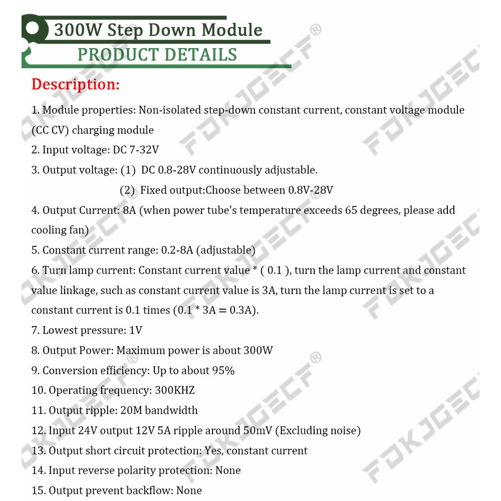 DC DC 150W Boost Converter / 9A 300W Step Down Buck Converter Power ...
