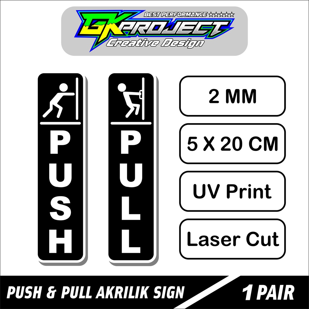 Acrylic Push Pull Sign Cool Push Pull Door (GK) | Shopee Philippines
