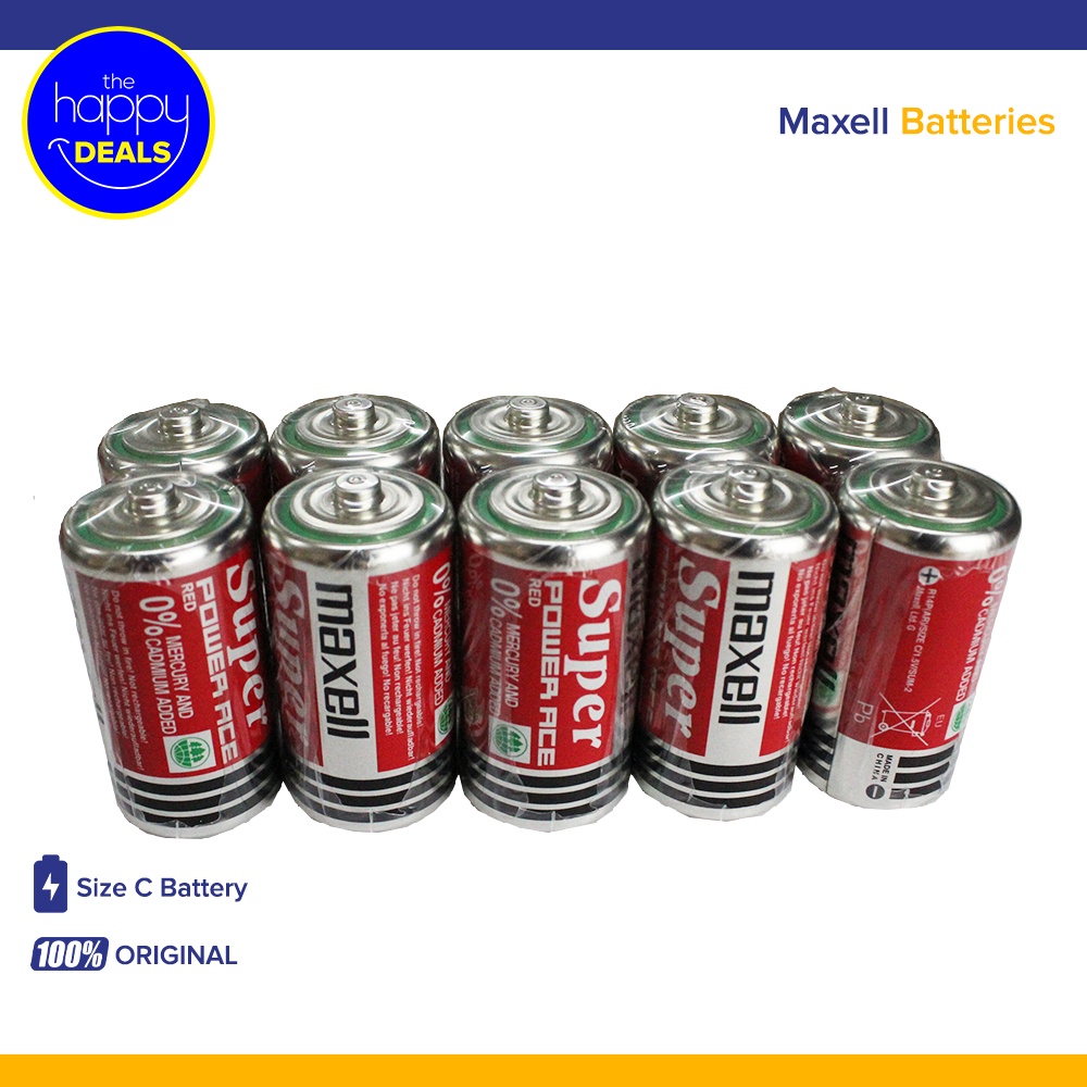 Maxell Super Power Ace Size C Battery (Pack of 10) | Shopee Philippines