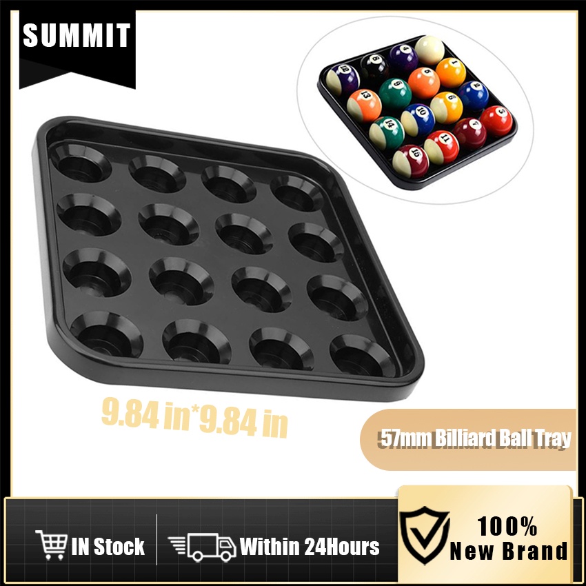 16 Holes Black Billiard Ball Tray Snooker Billiard Ball Holder Tray ...