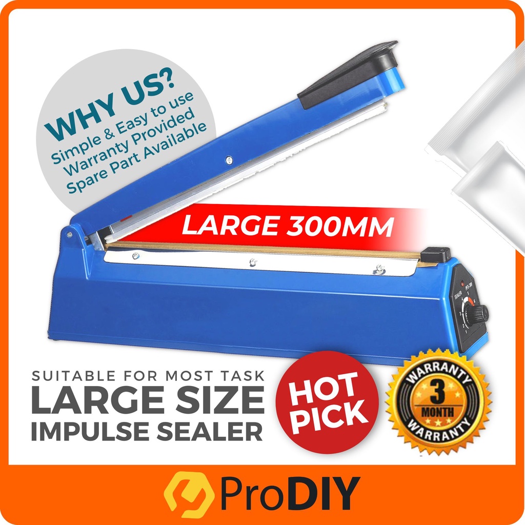 PRODIY PFS-300 12" PVC Impulse Sealer Machine Plastic Sealer Machine ...