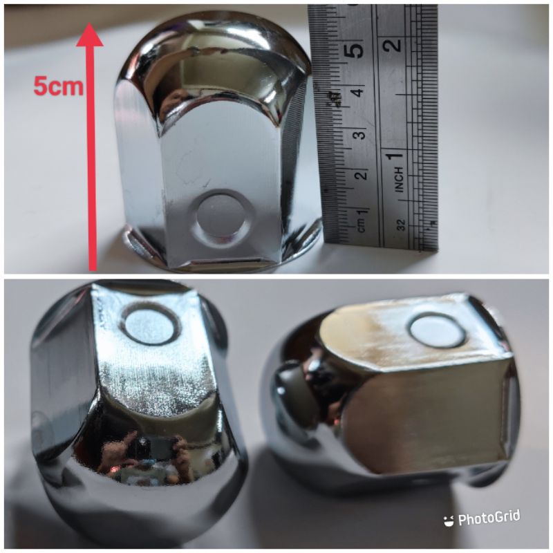 Chrome Hub Nut Cover 41mm, 35mm per piece | Shopee Philippines