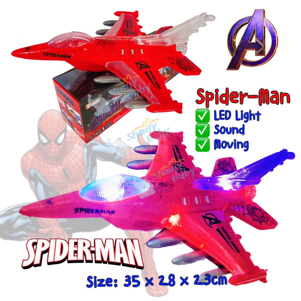 Spider-man Avengers Spiderman Hero Large LED Airplane Aeroplane ...