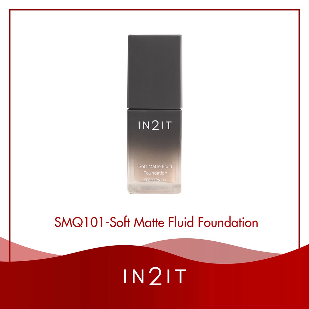 IN2IT Soft Matte Fluid Foundation SPF30 PA+++ UVAV/UVB Protection Sweat ...