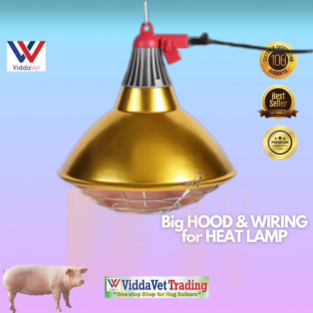 Viddavet Golden Big Brooder Heat Lamp with Stepless Switch and Infrared ...