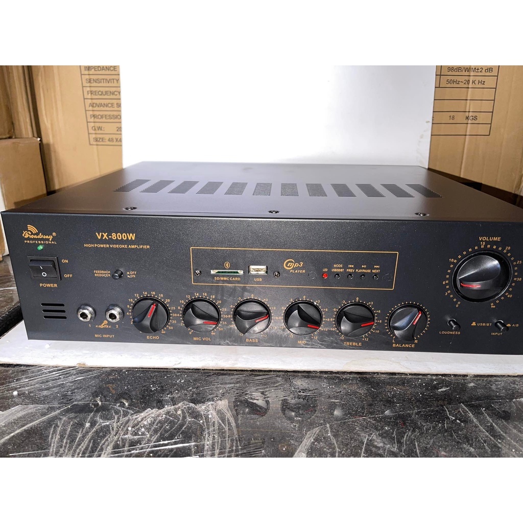 BROADWAY VX-800W HIGH POWER VIDEOKE AMPLIFIER 800 WATTS | Shopee ...