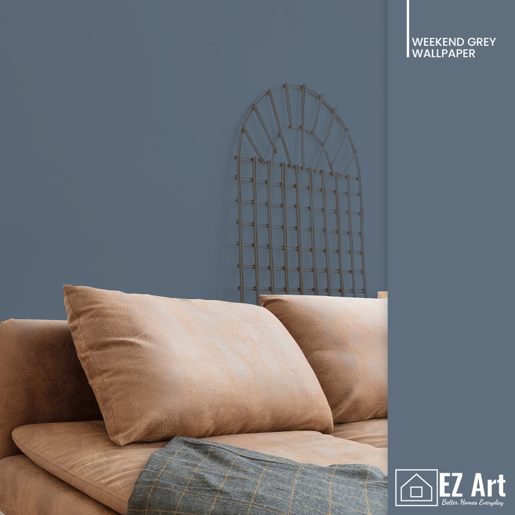 EZ Art Wallpaper Weekend Grey Solid Color Luxury Style Wall Paper ...