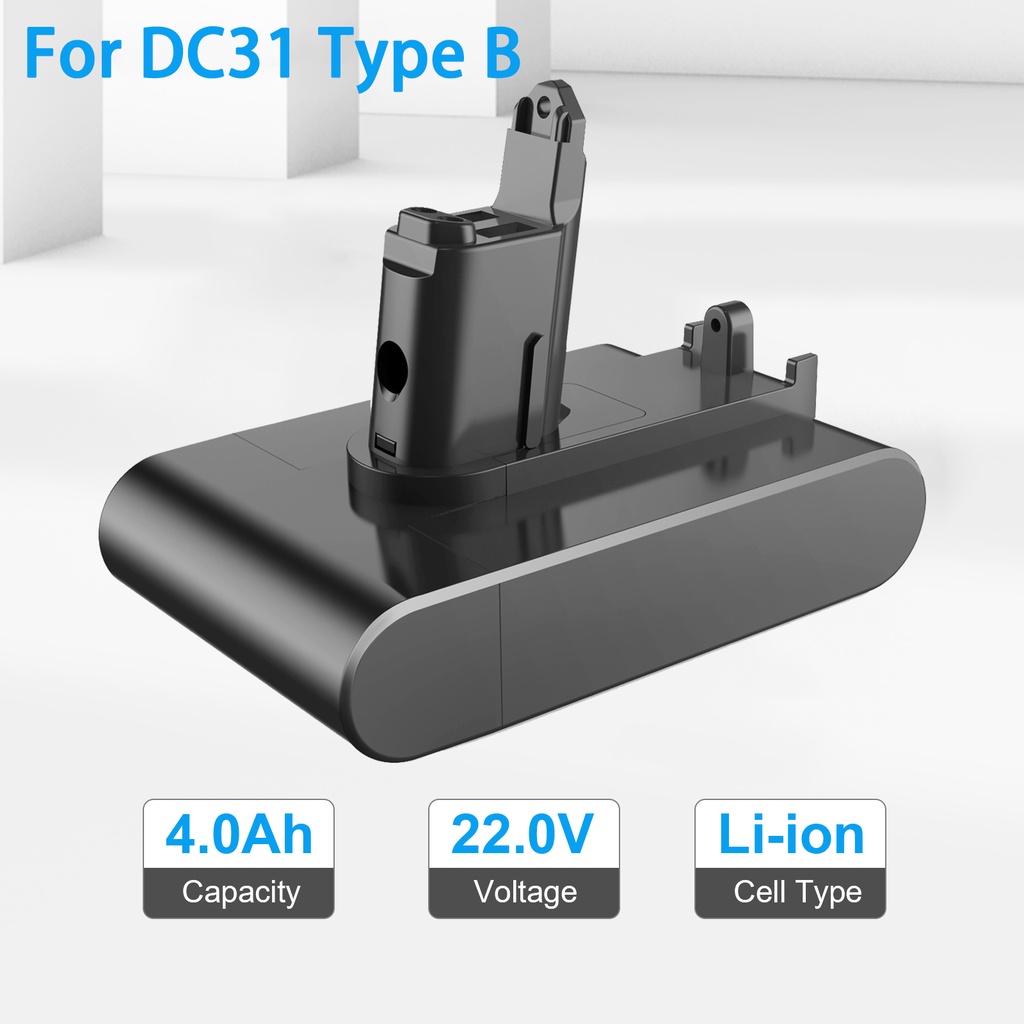 DC31 Type-B Battery 22.2V 4000mAh Li-ion Vacuum Battery for Dyson DC35 ...