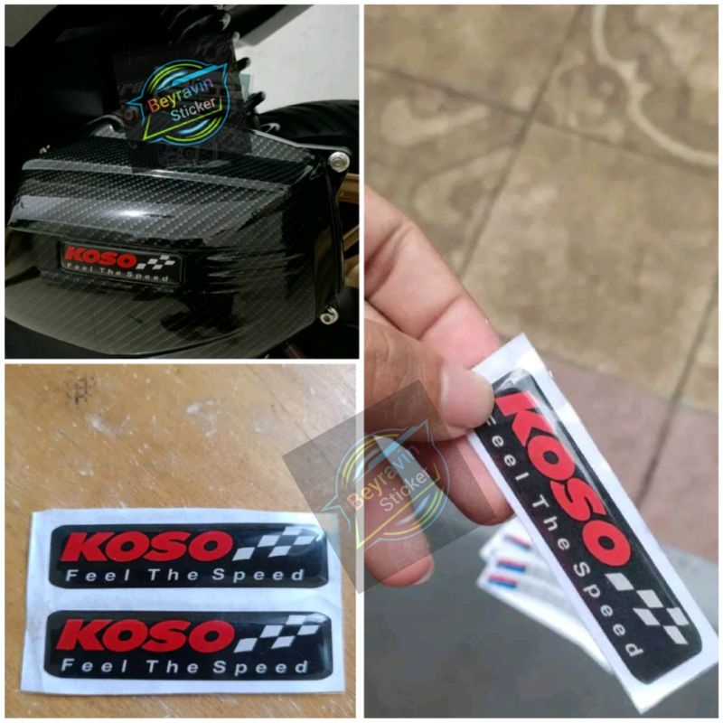 3d Embossed KOSO CVT FILTER EMBLEM STICKER | Shopee Philippines