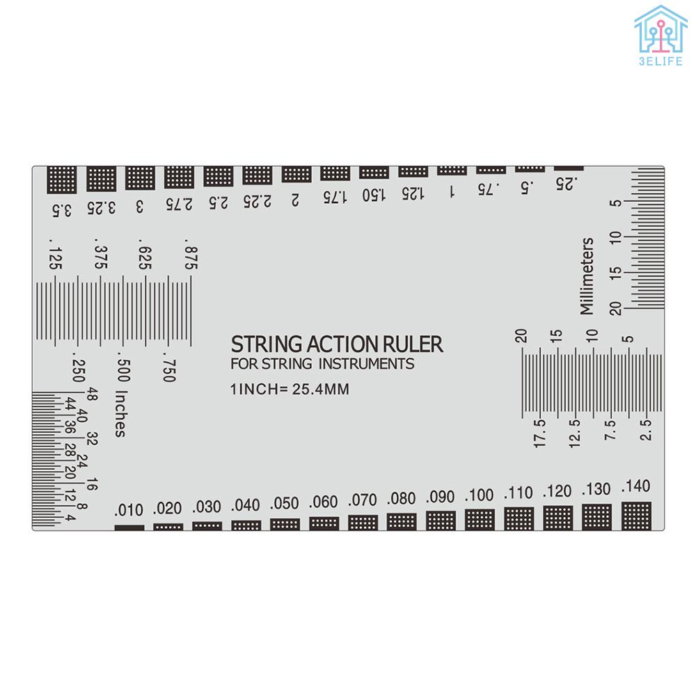 Stainless Steel Guitar String Action Ruler String Pitch Ruler Guitar ...