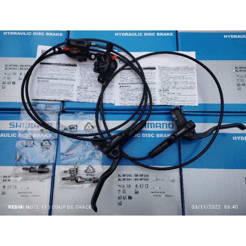 SHIMANO MT200 & MT201 BRAKESET WITH BOX, FRONT AND REAR 1700mm*1000mm ...