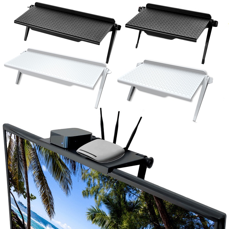 Rack TV Monitor Organizer Screen Top Storage Shelf Holder Practical ...