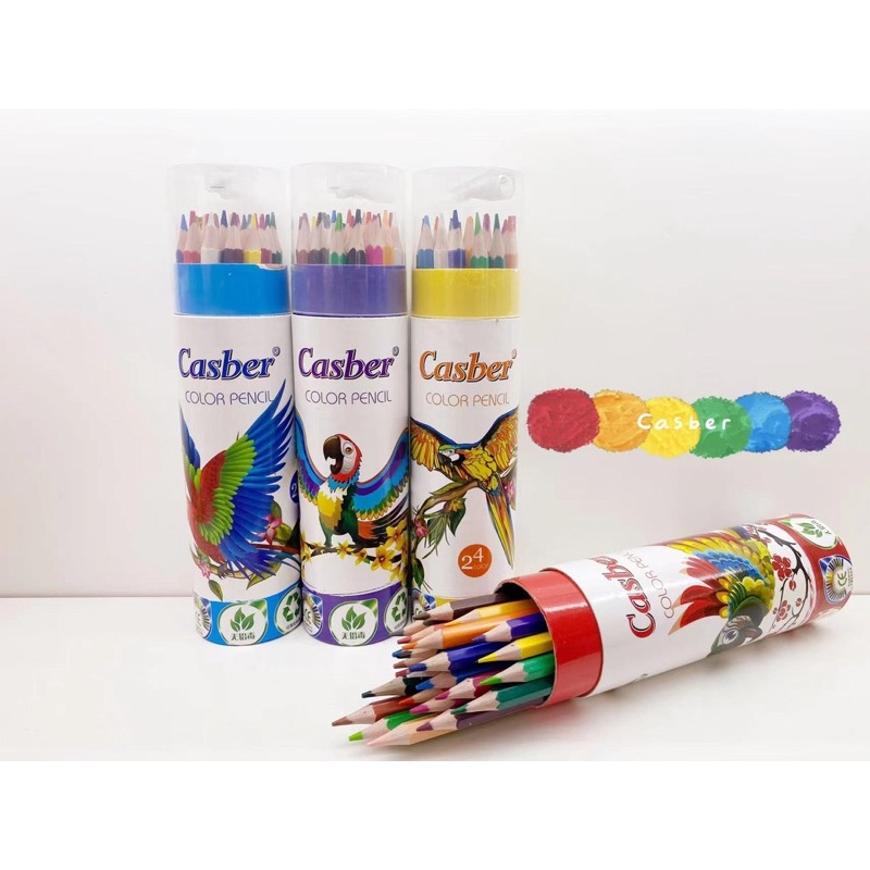 12 pcs / 24pcs tube long color pencil with sharpener | Shopee Philippines