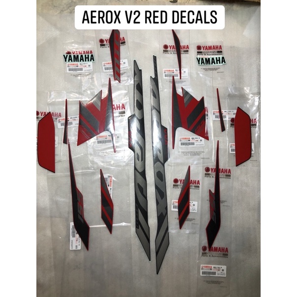 AEROX V2 RED DECALS by Paps Motosupply | Shopee Philippines