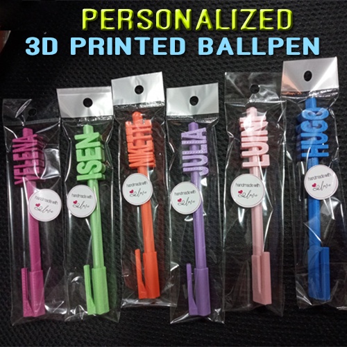 Personalized Name Pens Ballpen 3D Printed Reusable | Shopee Philippines